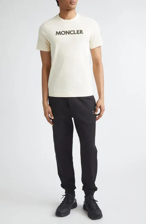 Moncler Logo Patch Graphic T-shirt - Ivory