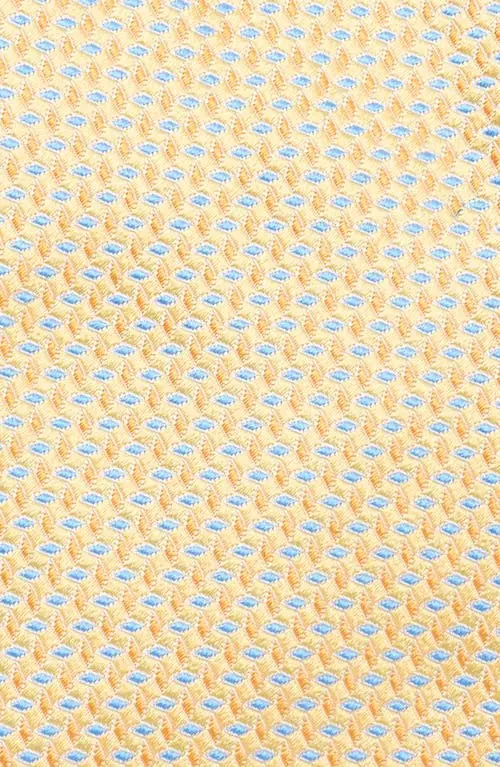 David Donahue Geo Jacquard Neck Tie - Yellow