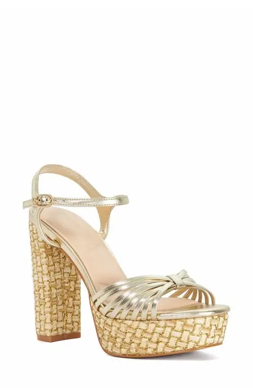 Dune London Minogue Platform Sandal - Gold