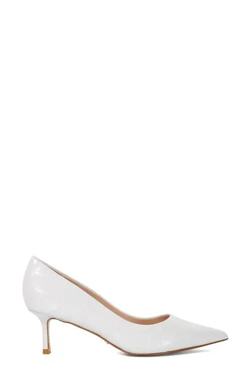 Dune London Achievable Pointed Toe Pump - White