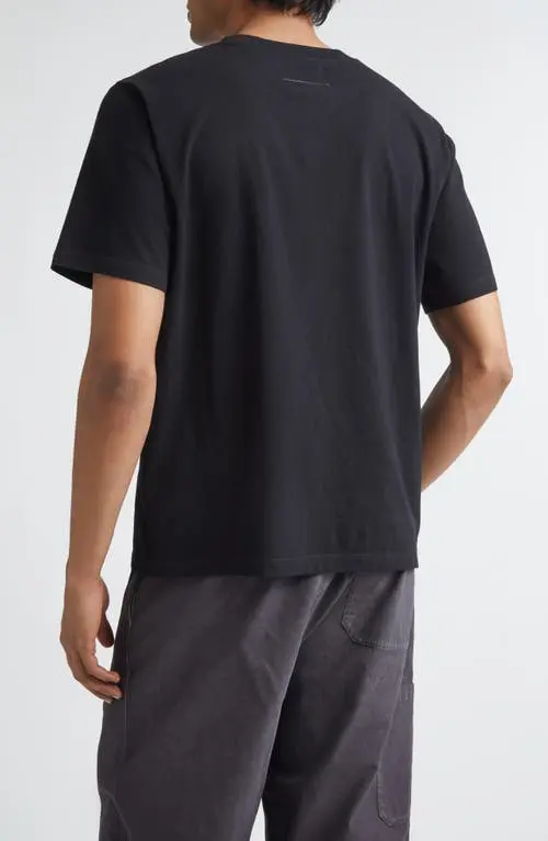 MAISON MARGIELA Signature Embroidered Logo Graphic T-shirt - Black