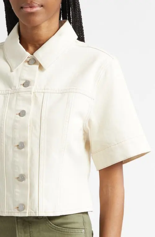 Veronica Beard Malcolm Short Sleeve Denim Jacket