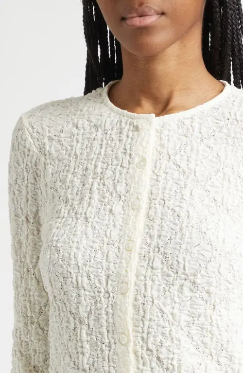 Veronica Beard Gillingham Lace Cardigan - Dove