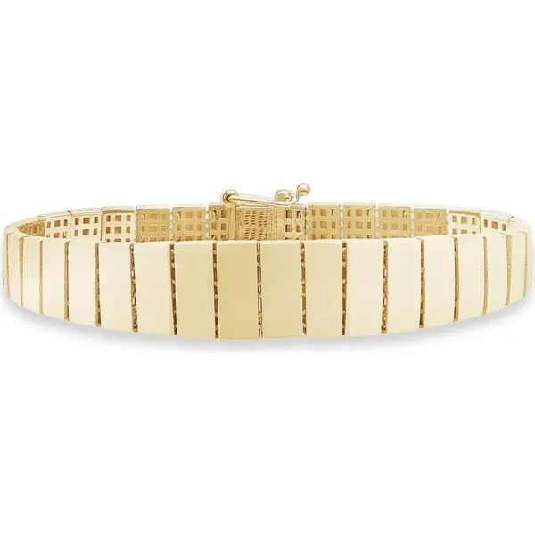 Lana Jewelry 14k Graduating Flash Tile Bracelet - Yellow Gold