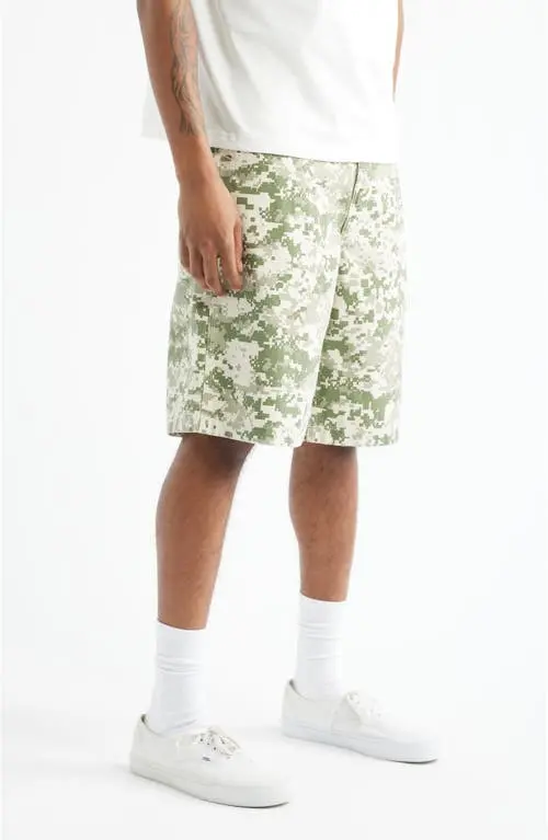 VANS Pixel Camo Cotton Canvas Baggy Shorts