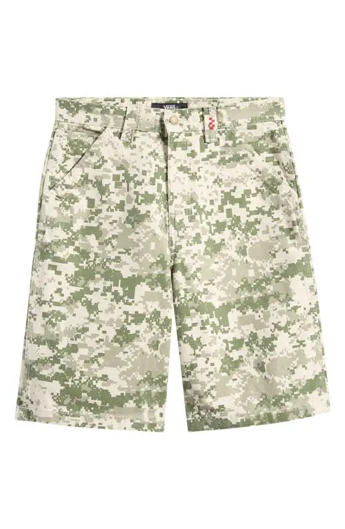 VANS Pixel Camo Cotton Canvas Baggy Shorts
