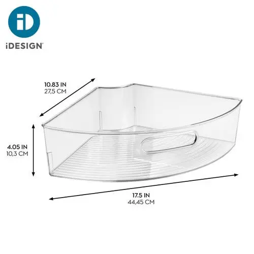 LINUS Lazy Susan 1/4 Wedge Bin With Handle, Set Of 4