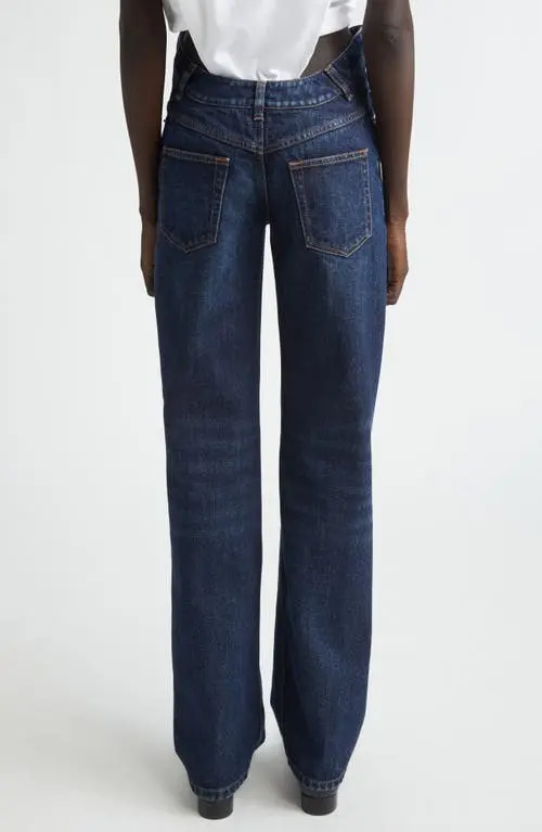 JEAN PAUL GAULTIER Curvy Waistband Straight Leg Jeans