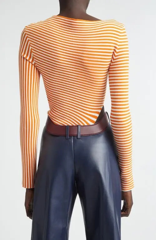 JEAN PAUL GAULTIER Stripe Long Sleeve Bodysuit