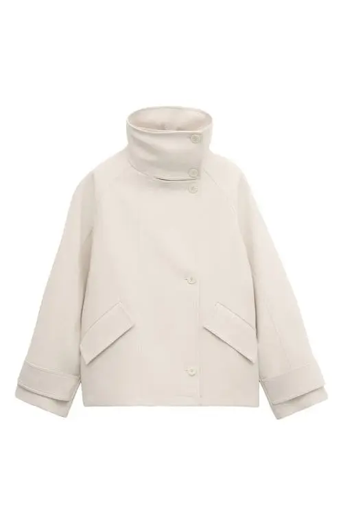 Mango Funnel Neck Wool Parka