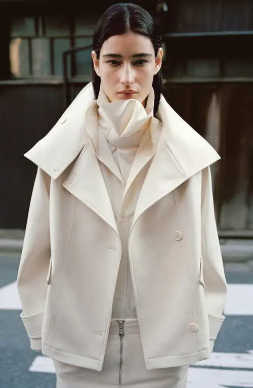 Mango Funnel Neck Wool Parka