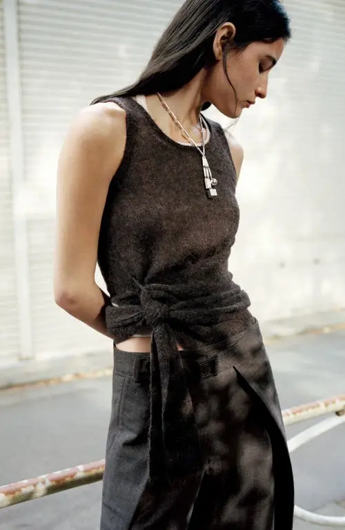 Mango Asymmetric Alpaca Tank Top