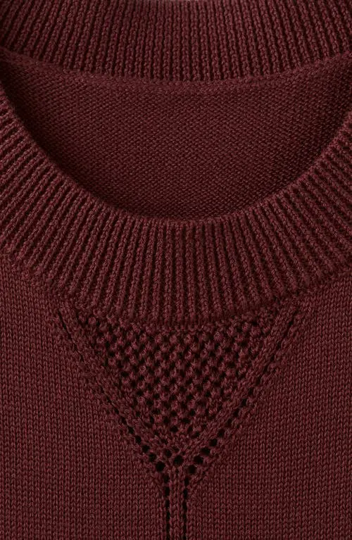 Mango Knit Column Midi Dress - Wine