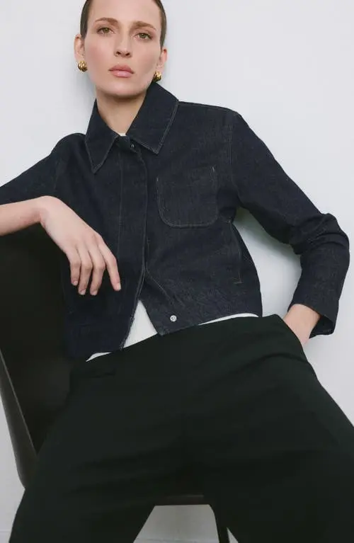 Mango Dark-wash Denim Jacket