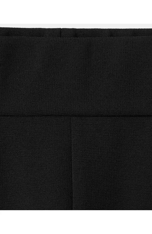 Mango Side Piped Knit Wide Leg Pants - Black