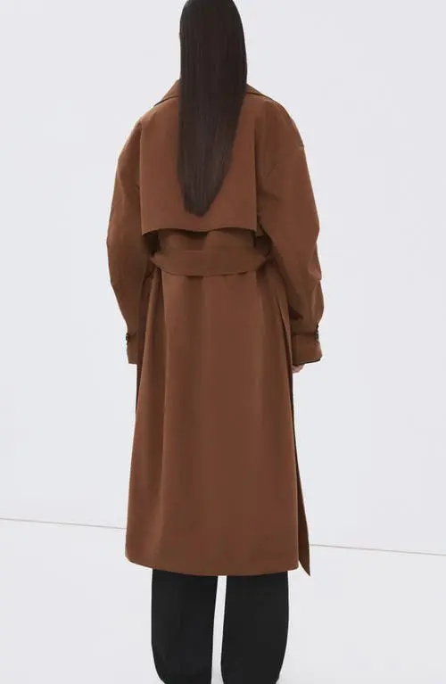 Mango Long Double Breasted Trench Coat