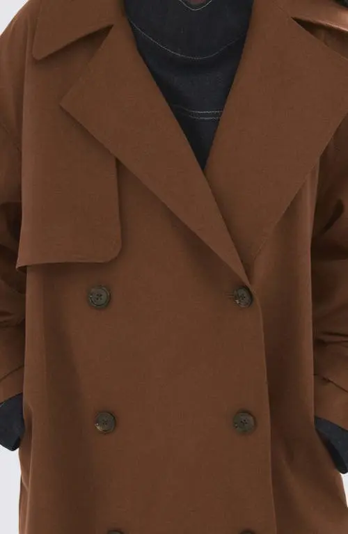 Mango Long Double Breasted Trench Coat