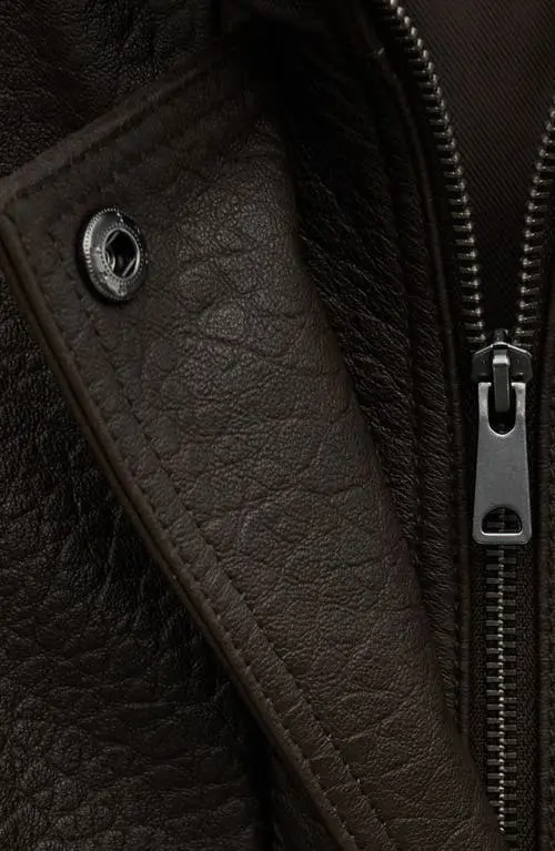 Mango Oversized Leather Jacket