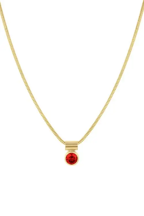 SET & STONES Ellie Birthstone Necklace - Gold/july