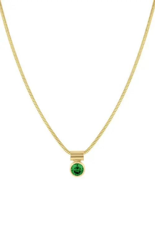 SET & STONES Ellie Birthstone Necklace - Gold/may