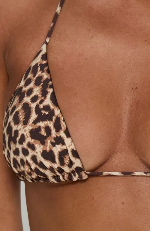 Princess Polly Nevaeh Triangle Bikini Top - Leopard
