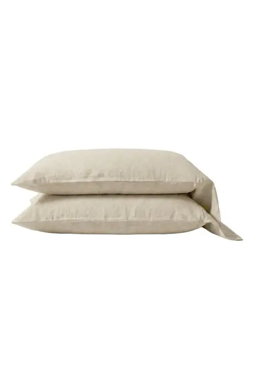 POM POM AT HOME Set Of 2 Linen Pillowcases - Flax