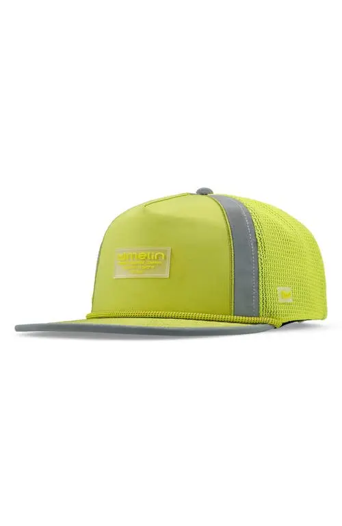 MELIN Coronado Links Trashed Hydro Snapback Cap - Safety Green