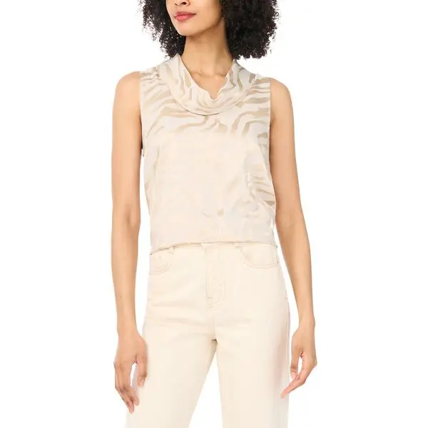 Vince Camuto Sleeveless Cowl Neck Top - Birch