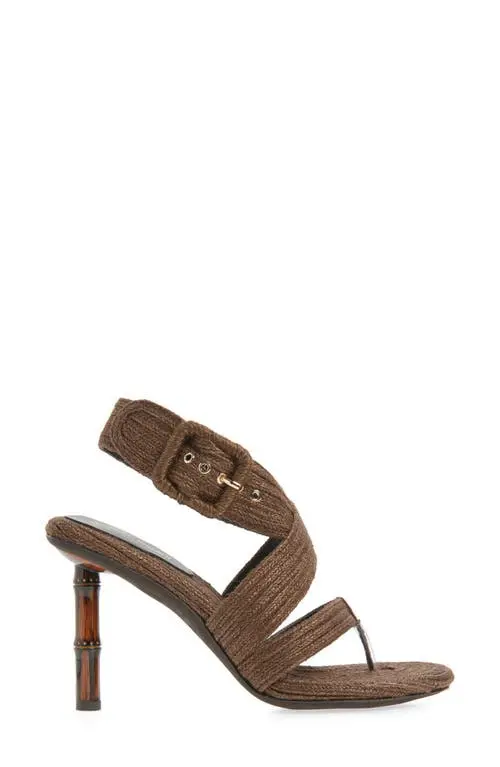Jeffrey Campbell Boreal Raffia Sandals - Brown Raffia