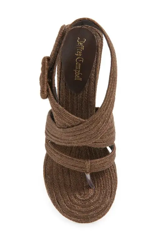 Jeffrey Campbell Boreal Raffia Sandals - Brown Raffia