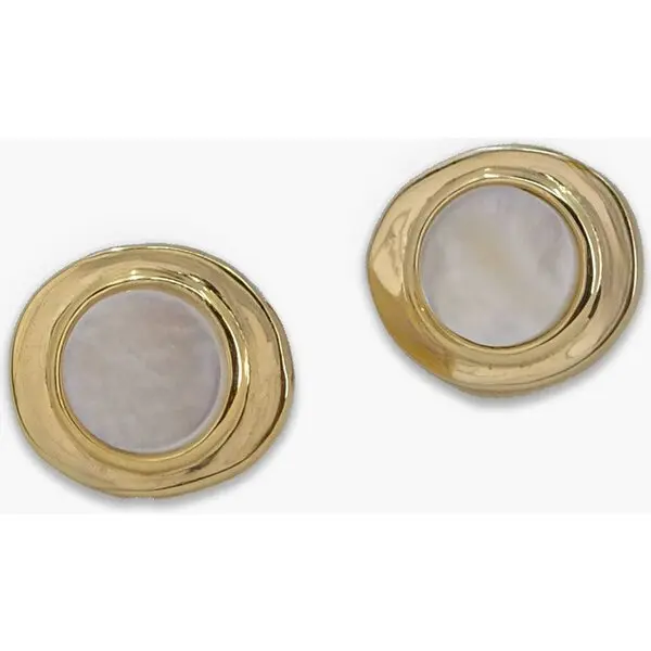 MUNS Aura Mother Pearl Earrings - Gold Vermeil