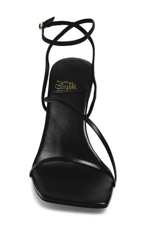 Jeffrey Campbell Highlight Ankle Strap Wedge Sandal - Black
