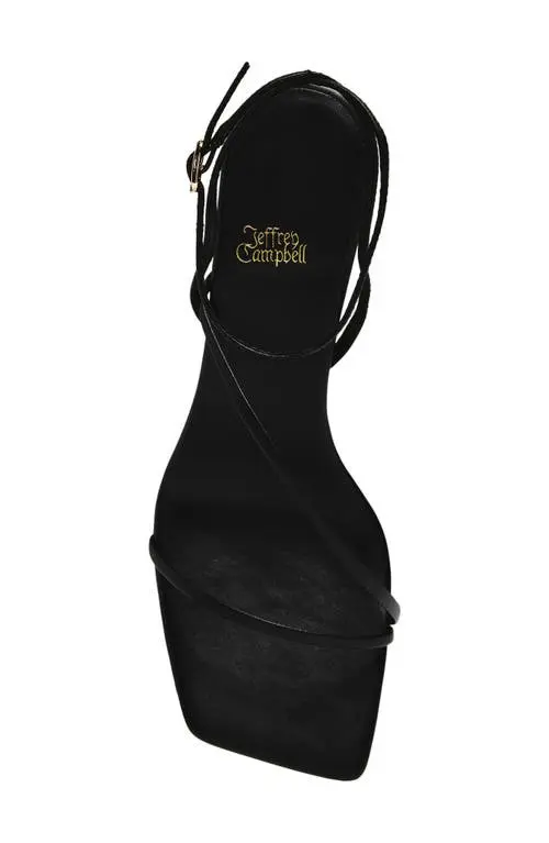 Jeffrey Campbell Highlight Ankle Strap Wedge Sandal - Black