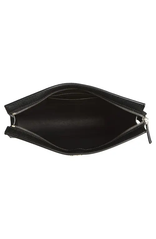 Valentino Garavani Vlogo Leather Zip Pouch - Black