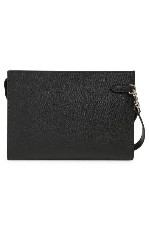 Valentino Garavani Vlogo Leather Zip Pouch - Black