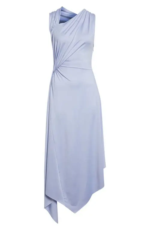 Victoria Beckham Asymmetric Stretch Jersey Midi Dress - Cloud Blue