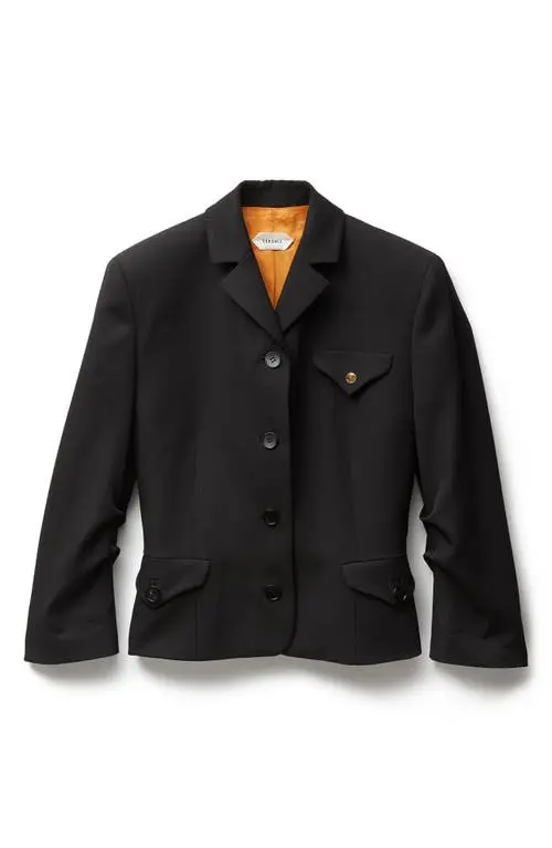 Versace Wool Grain De Poudre Informal Jacket