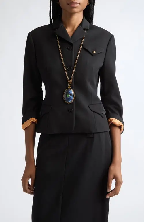 Versace Wool Grain De Poudre Informal Jacket
