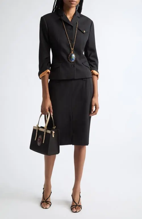Versace Wool Grain De Poudre Informal Jacket