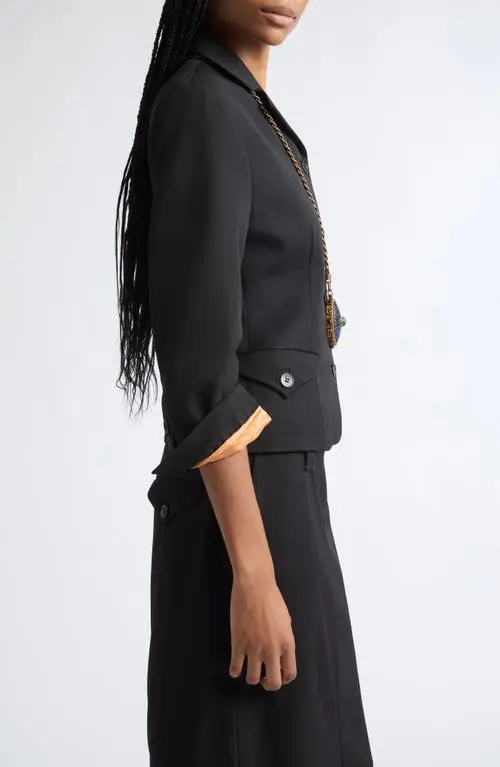 Versace Wool Grain De Poudre Informal Jacket