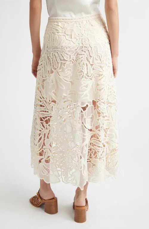 Ulla Johnson Gallina Corded Lace Midi Skirt