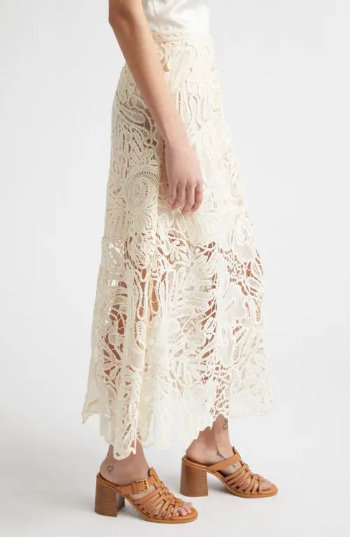 Ulla Johnson Gallina Corded Lace Midi Skirt