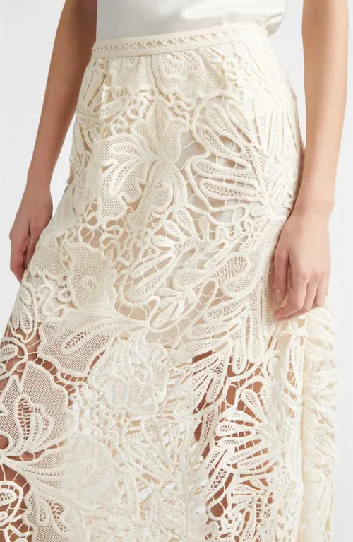 Ulla Johnson Gallina Corded Lace Midi Skirt