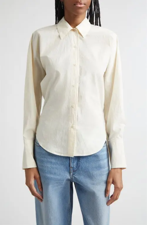 Ossou Ridge Crinkled Cotton Poplin Button-up Shirt