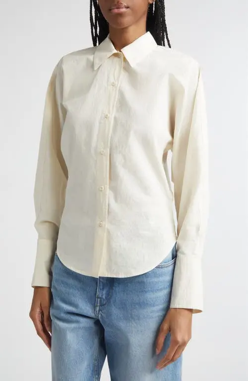 Ossou Ridge Crinkled Cotton Poplin Button-up Shirt