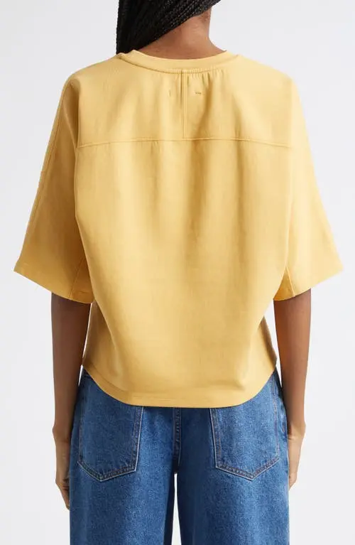 Ossou Rift Crop Jersey T-shirt - Marigold
