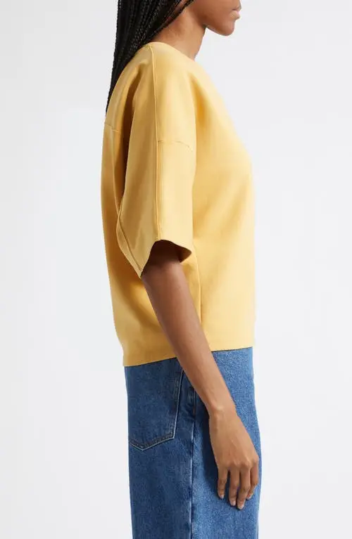Ossou Rift Crop Jersey T-shirt - Marigold