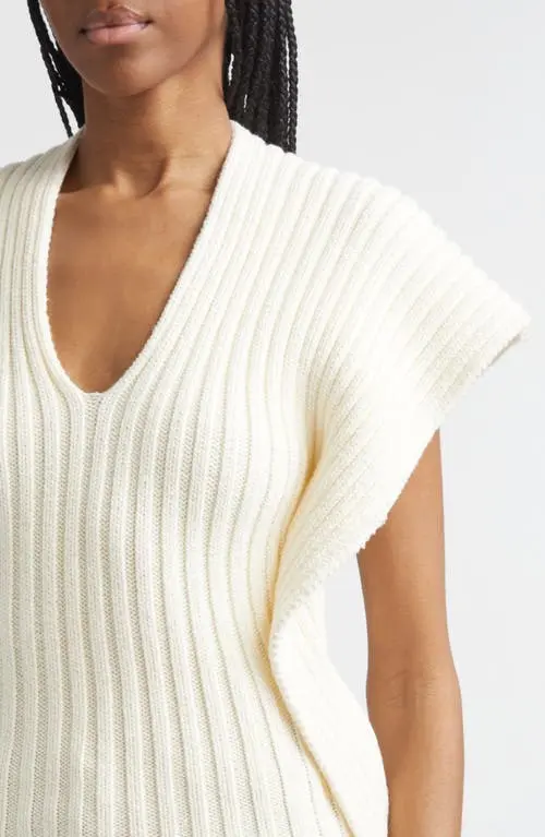 Ossou Greer Cutout Ribbed Cotton Sweater
