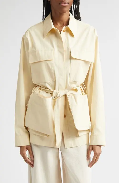 Ossou Coated Cotton Field Jacket - Butter