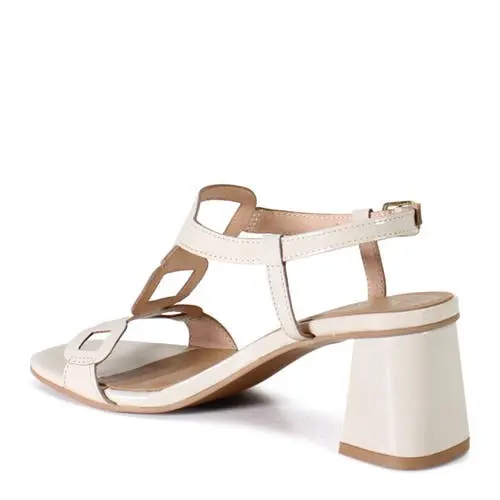 DIBA TRUE Heeled T-strap Sandal - Ivory